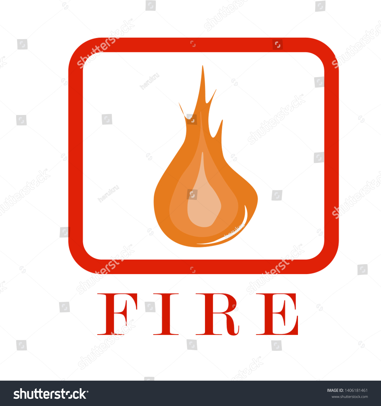 Signs Symbol Fire Vector Icon Stock Vector (Royalty Free) 1406181461 ...