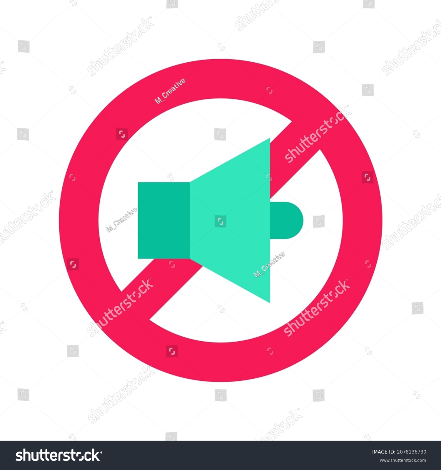 Silence Flat Clipart Vector Illustration Stock Vector (Royalty Free ...