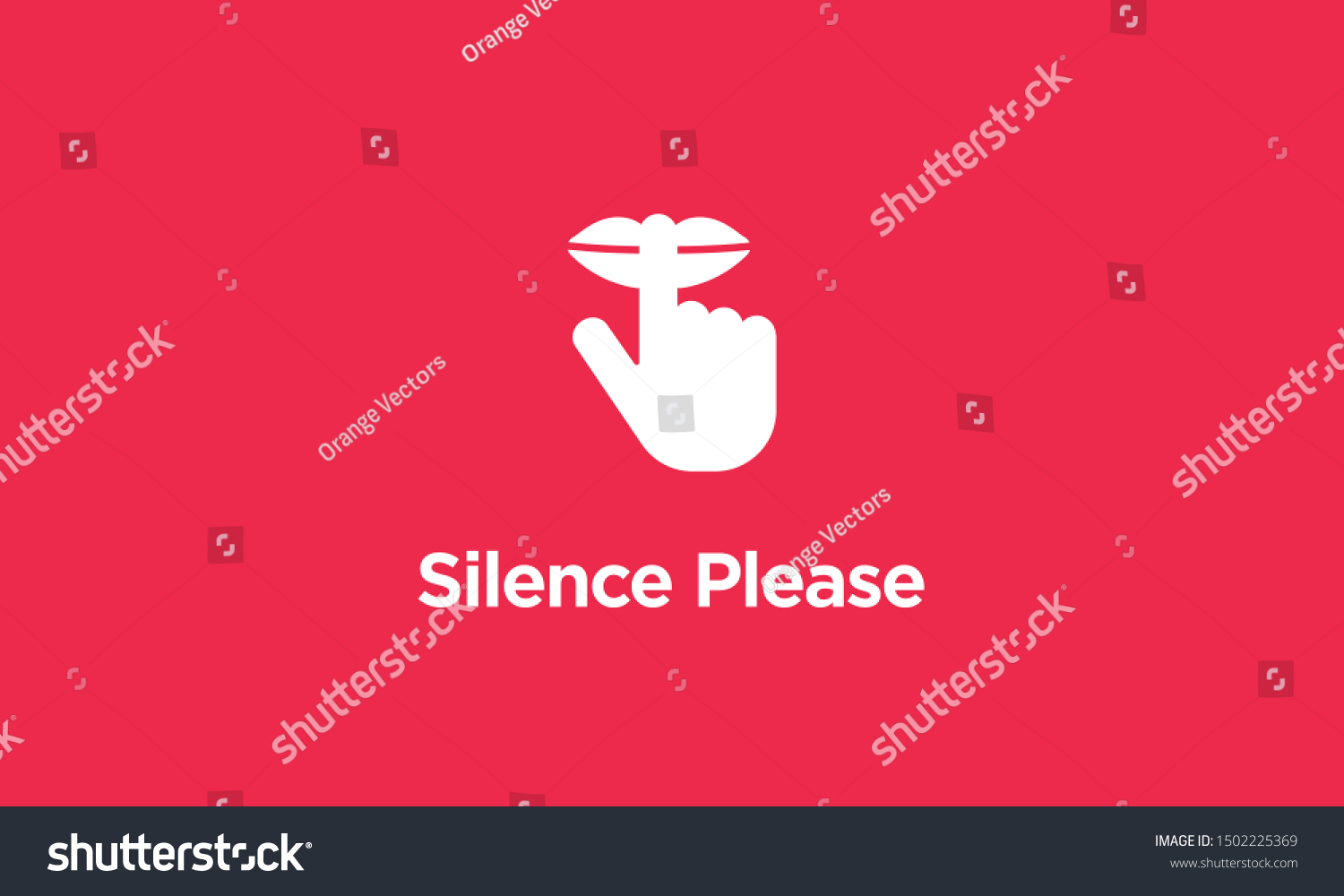 Silence Please Vector Sign Board Stock Vector (Royalty Free) 1502225369