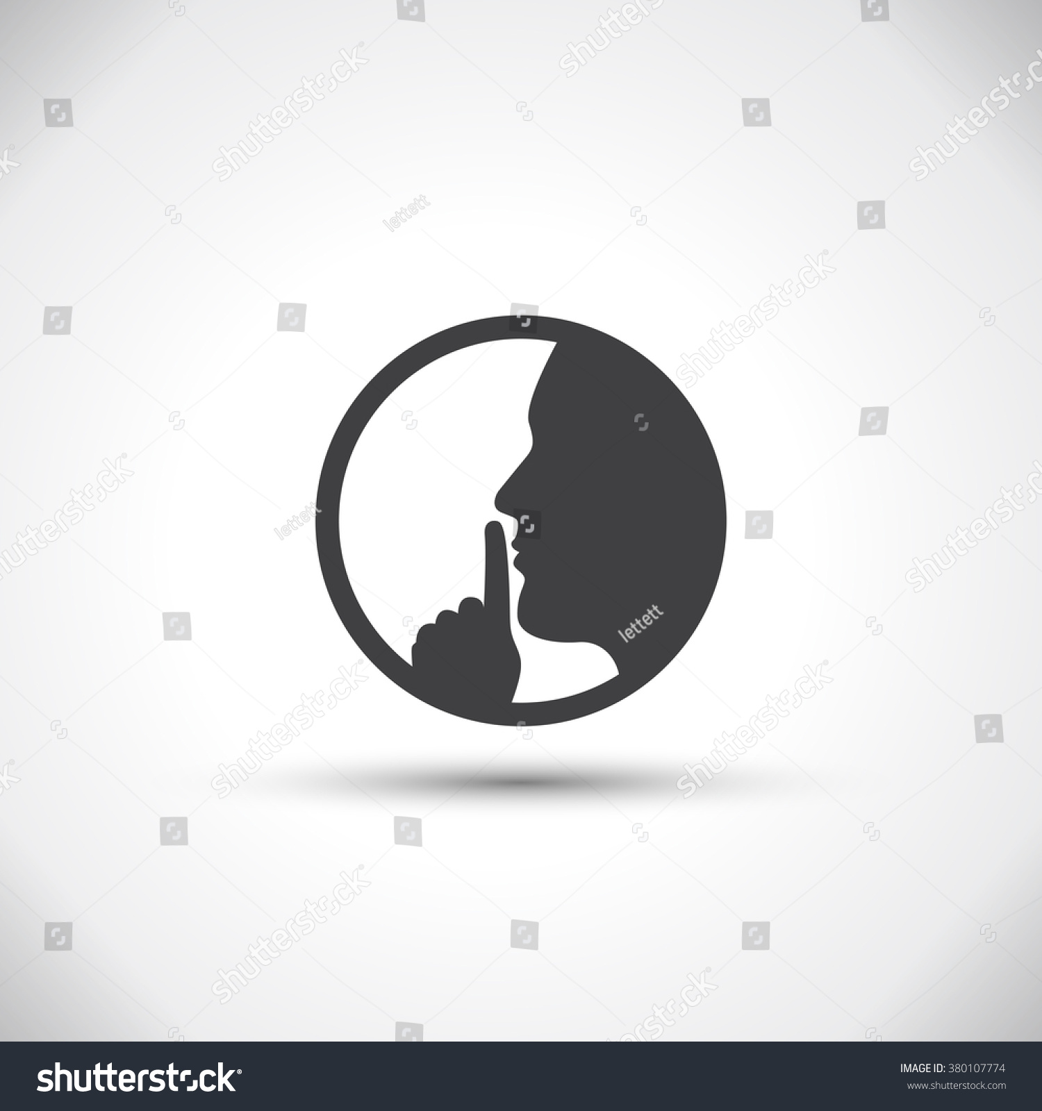 Silence Vector Icon Stock Vector (Royalty Free) 380107774 | Shutterstock