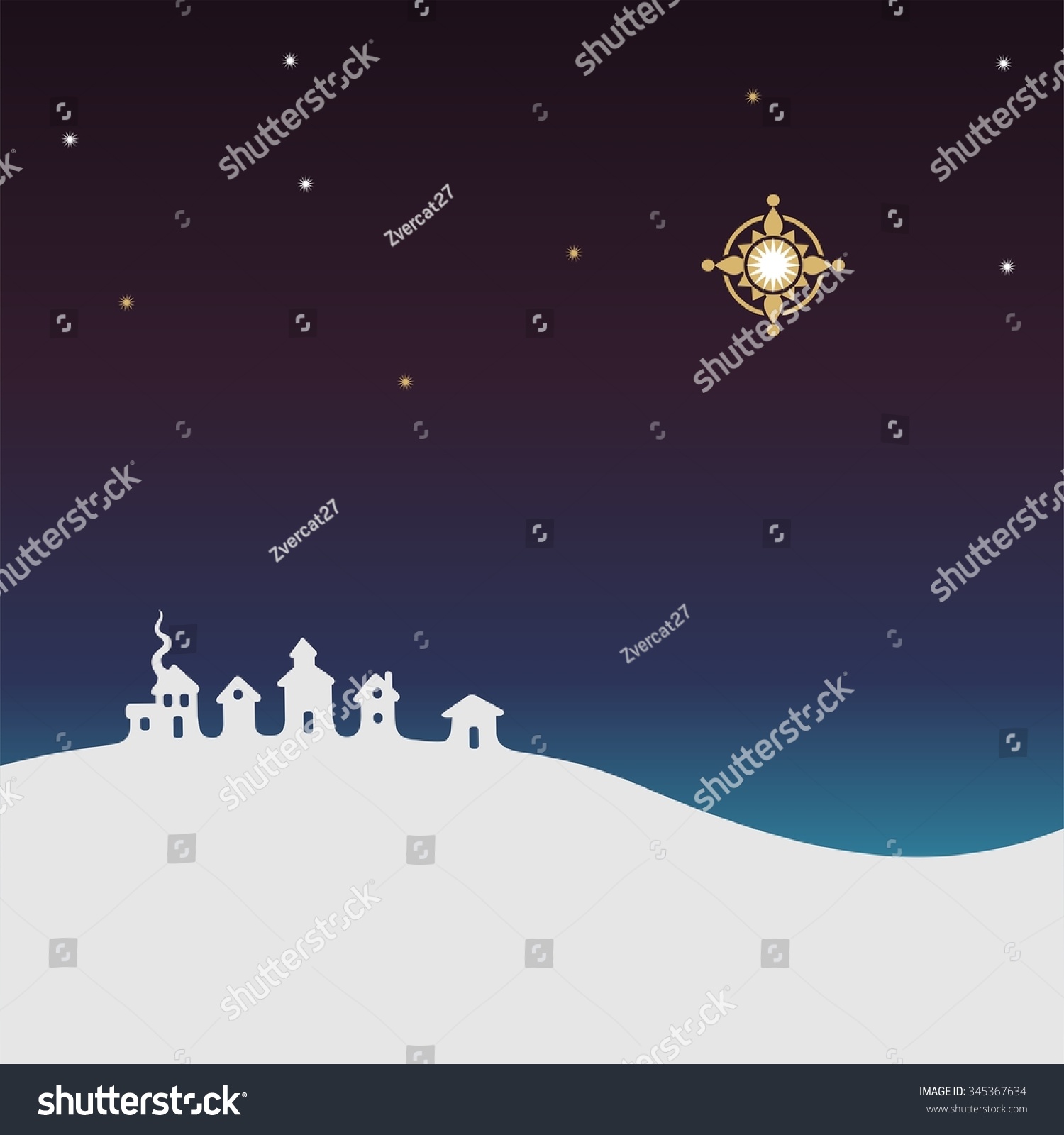 Silent Night Background Vector Illustration Stock Vector (Royalty Free ...