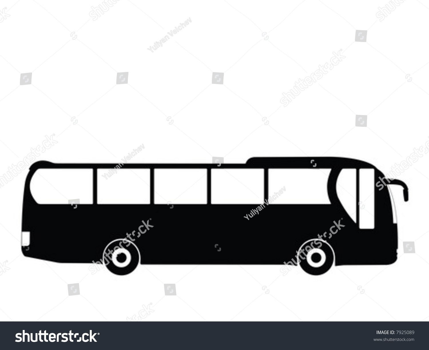 Silhouette Bus Vector Illustration 库存矢量图（免版税）7925089 | Shutterstock