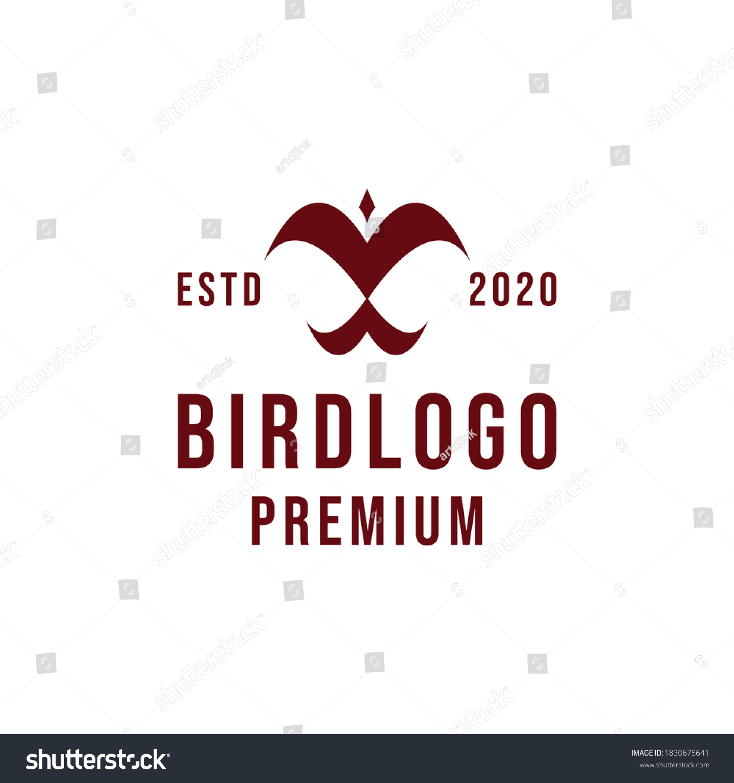 Silhouette Bird Logo Design Vector Stock Vector (Royalty Free ...