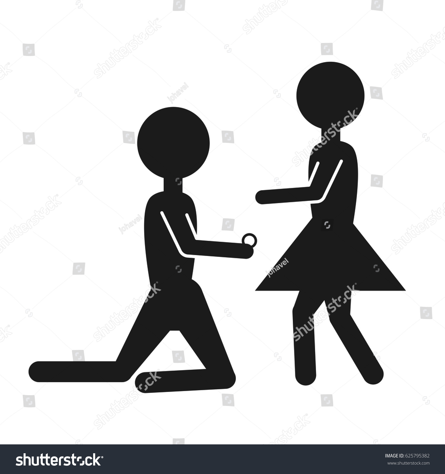 Silhouette Couple Marriage Proposal Design: vector de stock (libre de ... Silhouette Couple Marriage Proposal Design: vector de stock (libre de ...