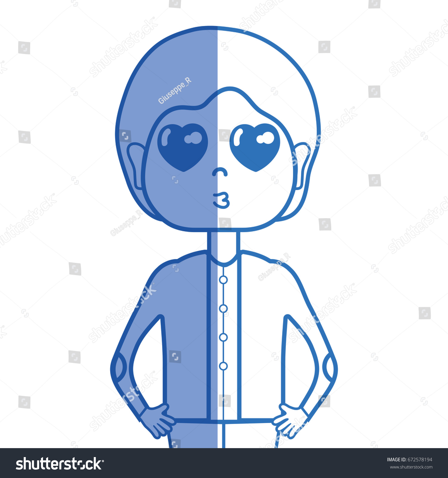 Silhouette Cute Man Hairstyle Design Stock Vector Royalty Free 672578194 Shutterstock