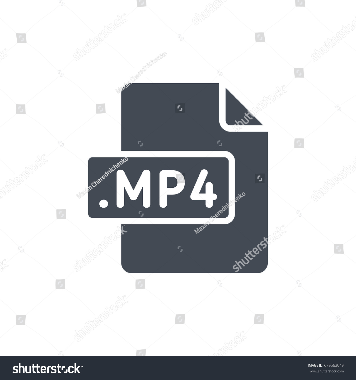 Silhouette File Format Icon Mp4: vector de stock (libre de regalías ...