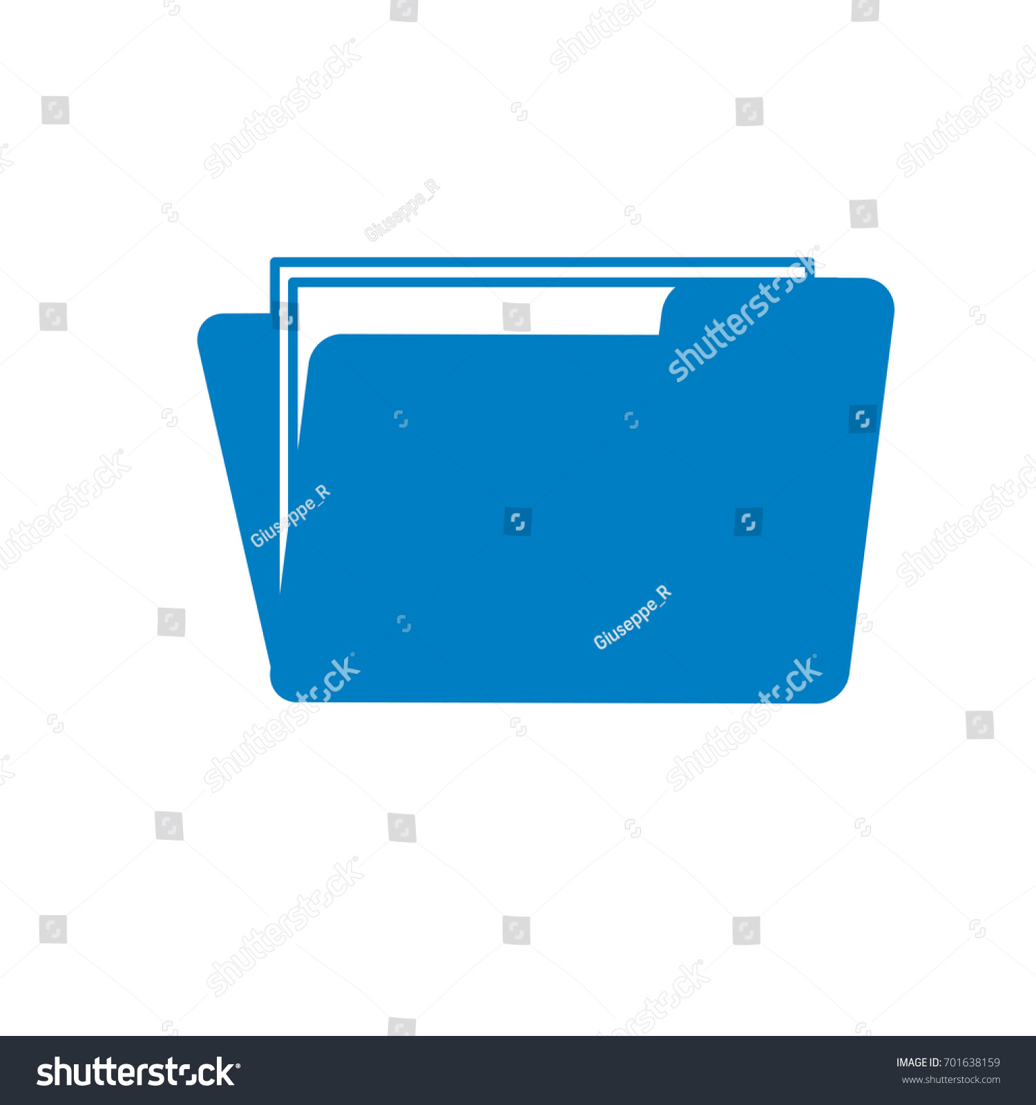 Silhouette Folder File Important Business Documents 库存矢量图（免版税）701638159 ...