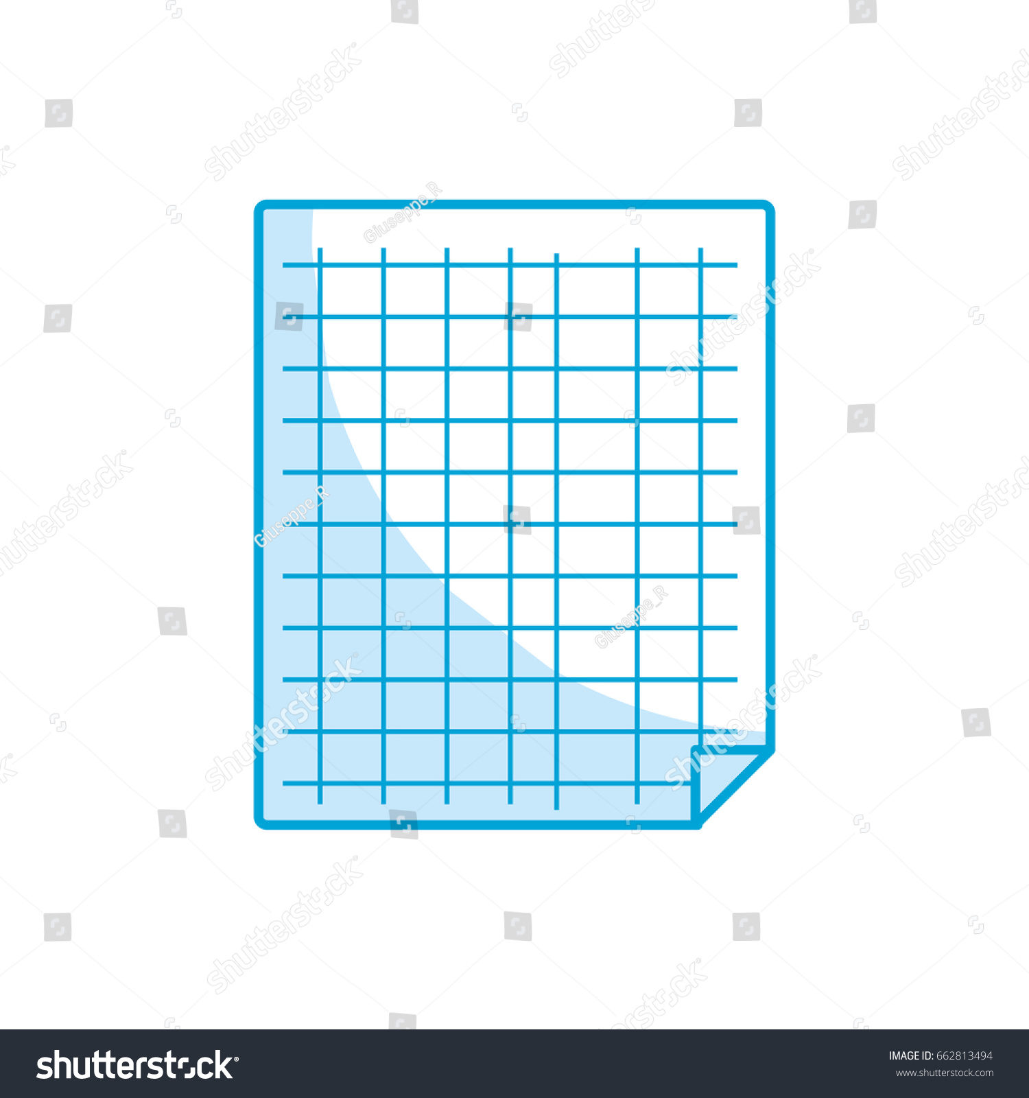 Silhouette Grid Sheet Study Write Activities Stock Vector (Royalty Free ...