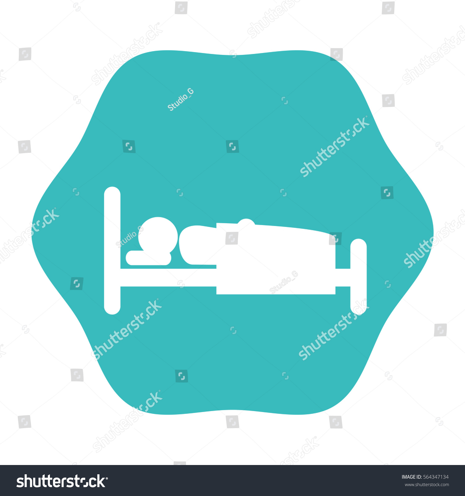 Silhouette Human Sleeping Icon Stock Vector (Royalty Free) 564347134