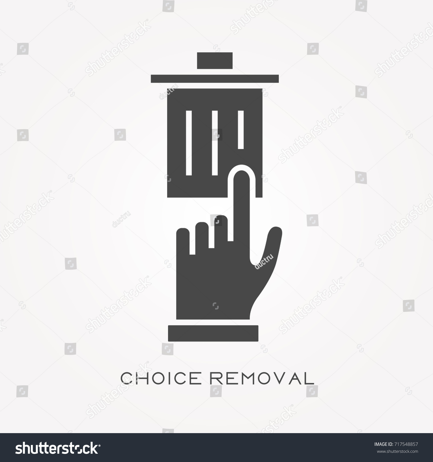Silhouette Icon Choice Removal Stock Vector (Royalty Free) 717548857