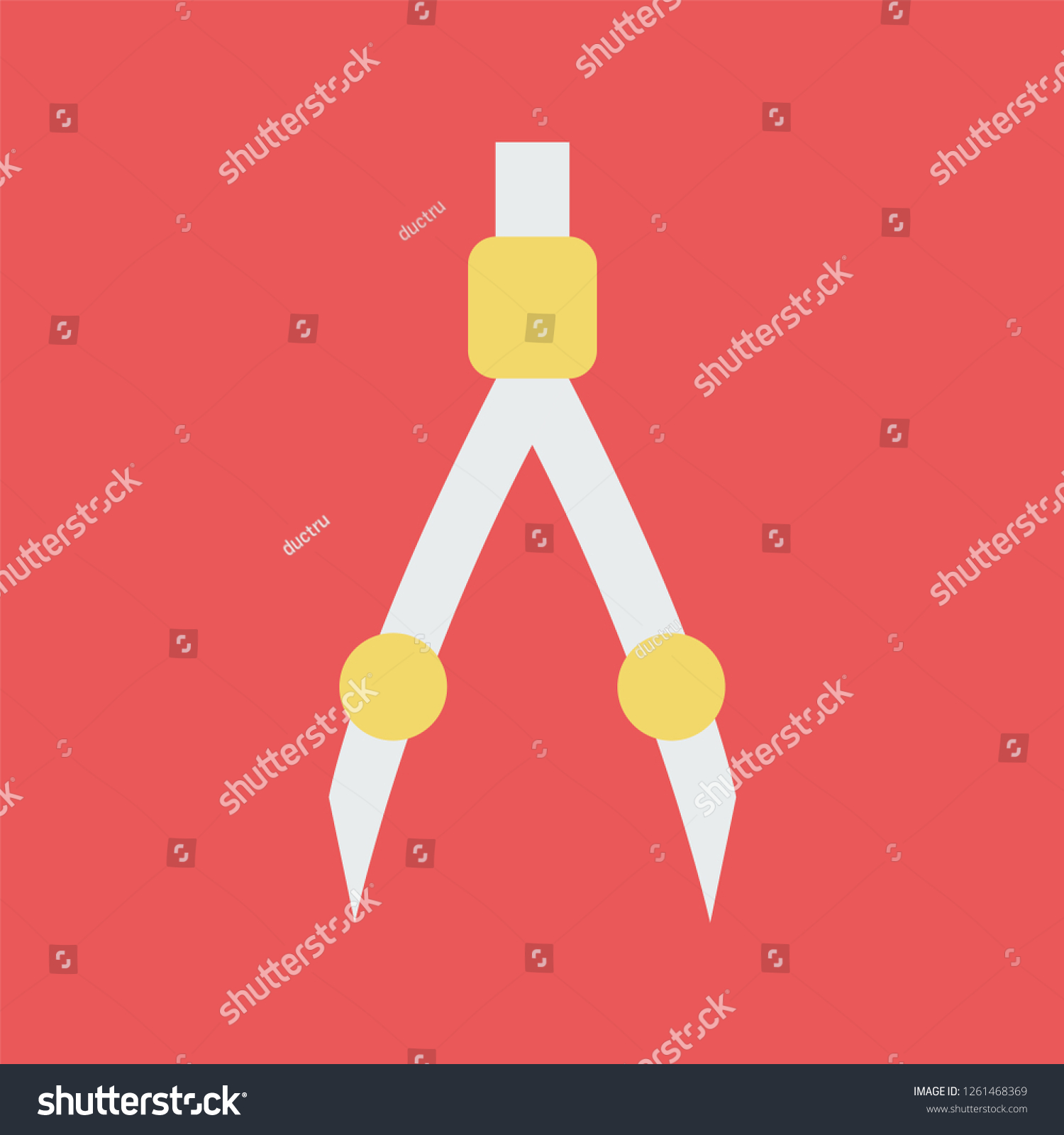 Silhouette Icon Compass Stock Vector (Royalty Free) 1261468369 ...