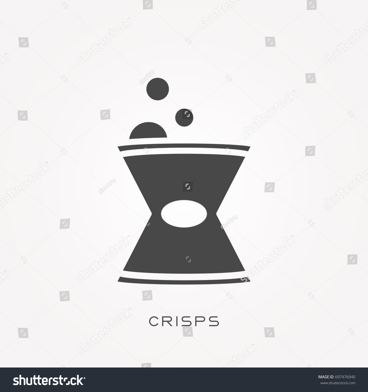 Silhouette Icon Crisps Stock Vector (Royalty Free) 697476940 | Shutterstock
