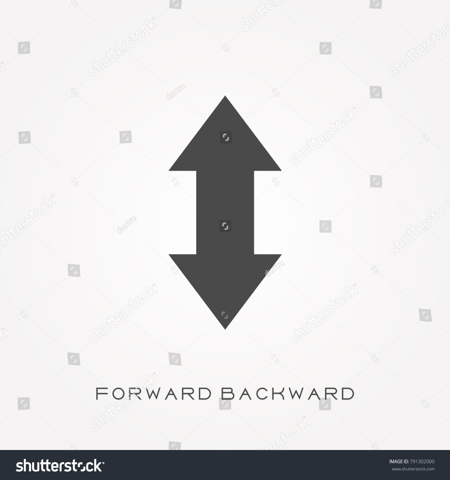Silhouette Icon Forward Backward Stock Vector (Royalty Free) 791302000 ...