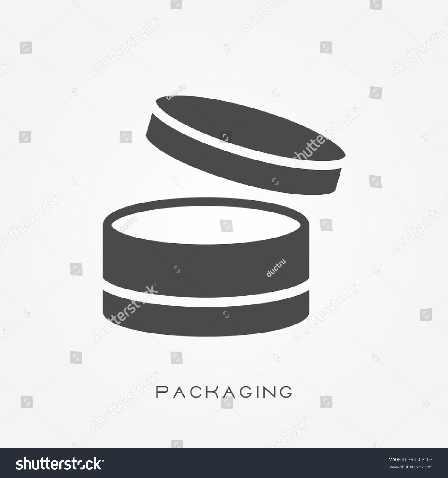 Silhouette Icon Packaging Stock Vector (Royalty Free) 794508103 ...