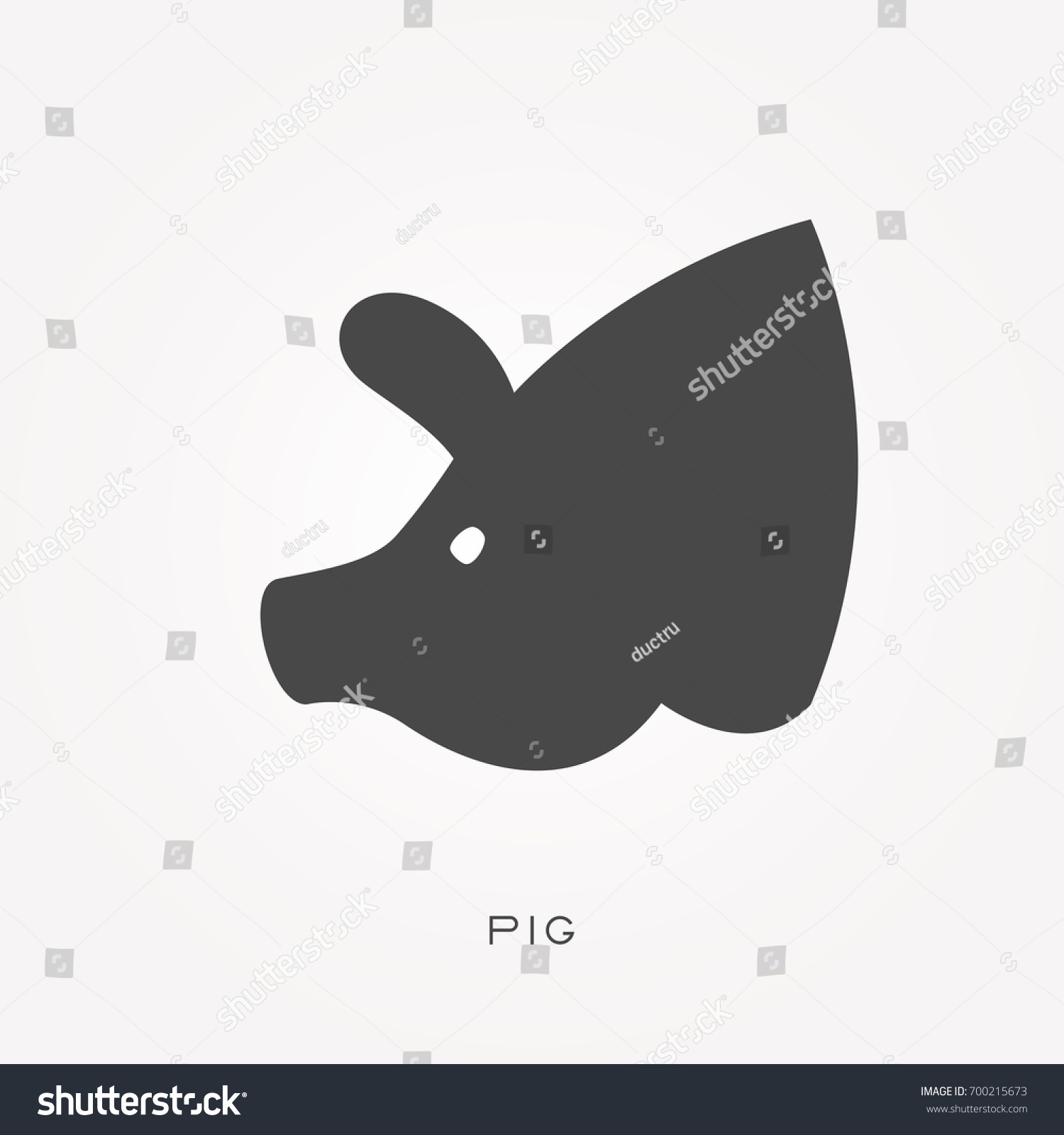 Silhouette Icon Pig: เวกเตอร์สต็อก (ปลอดค่าลิขสิทธิ์) 700215673 ...