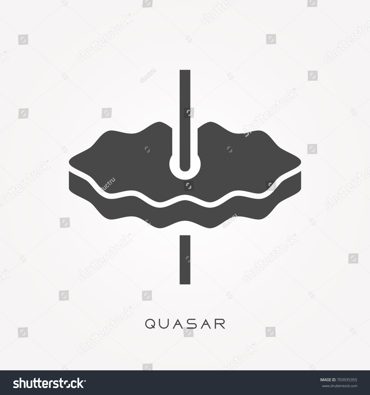Silhouette Icon Quasar Stock Vector (Royalty Free) 703935355