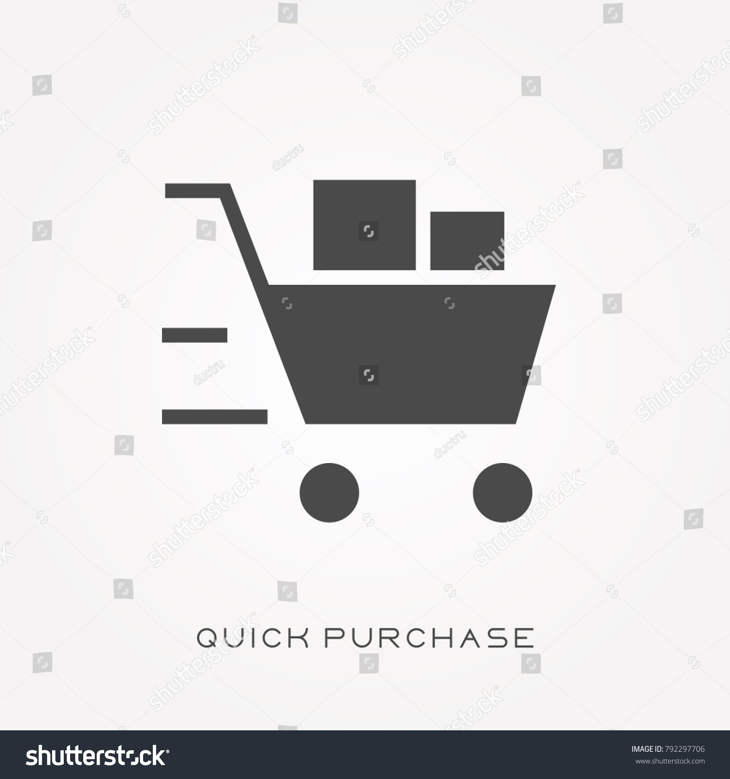 Silhouette Icon Quick Purchase Stock Vector (Royalty Free) 792297706 ...