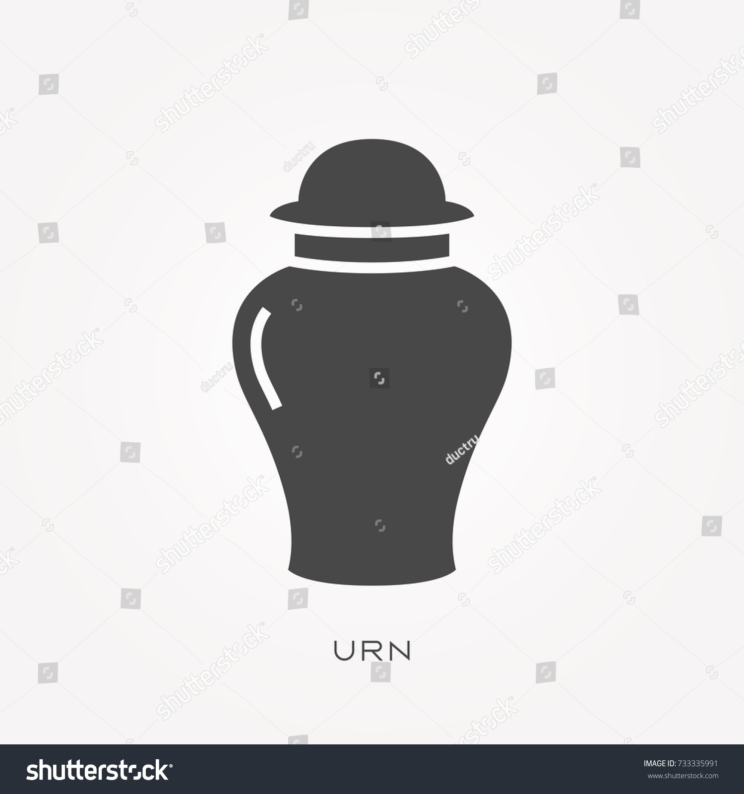 Silhouette Icon Urn Stock Vector (Royalty Free) 733335991 | Shutterstock