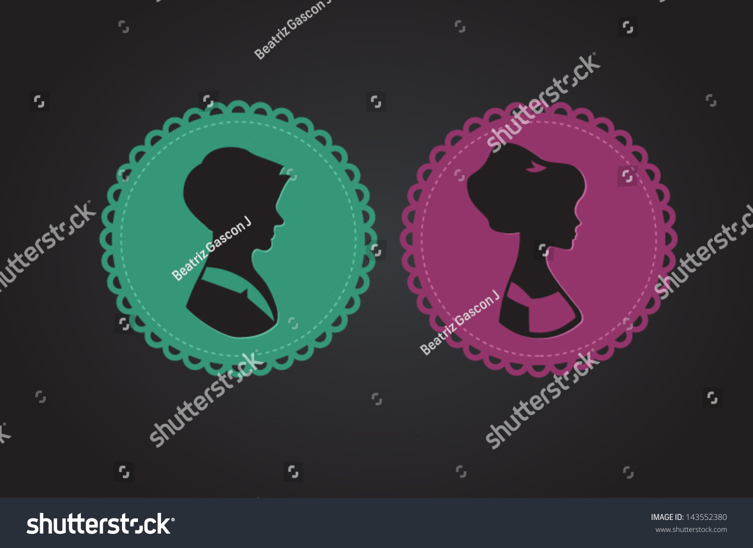 Silhouette Label Stock Vector (Royalty Free) 143552380