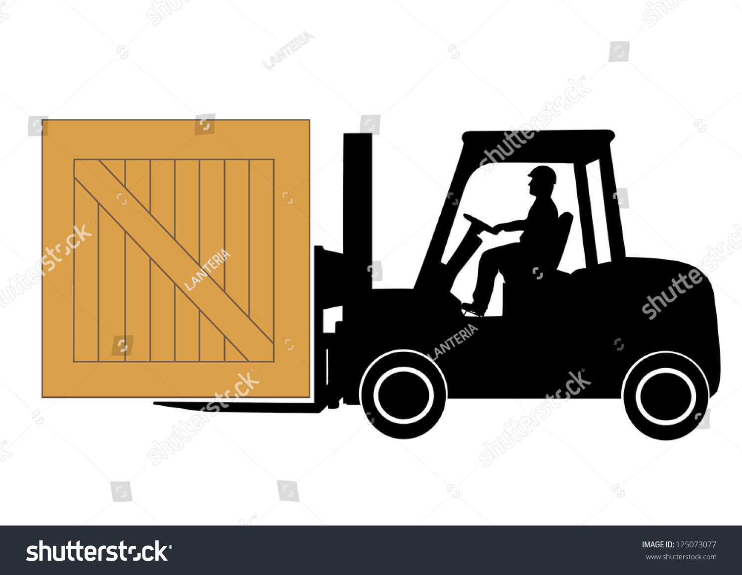 Silhouette Loader Box: vector de stock (libre de regalías) 125073077