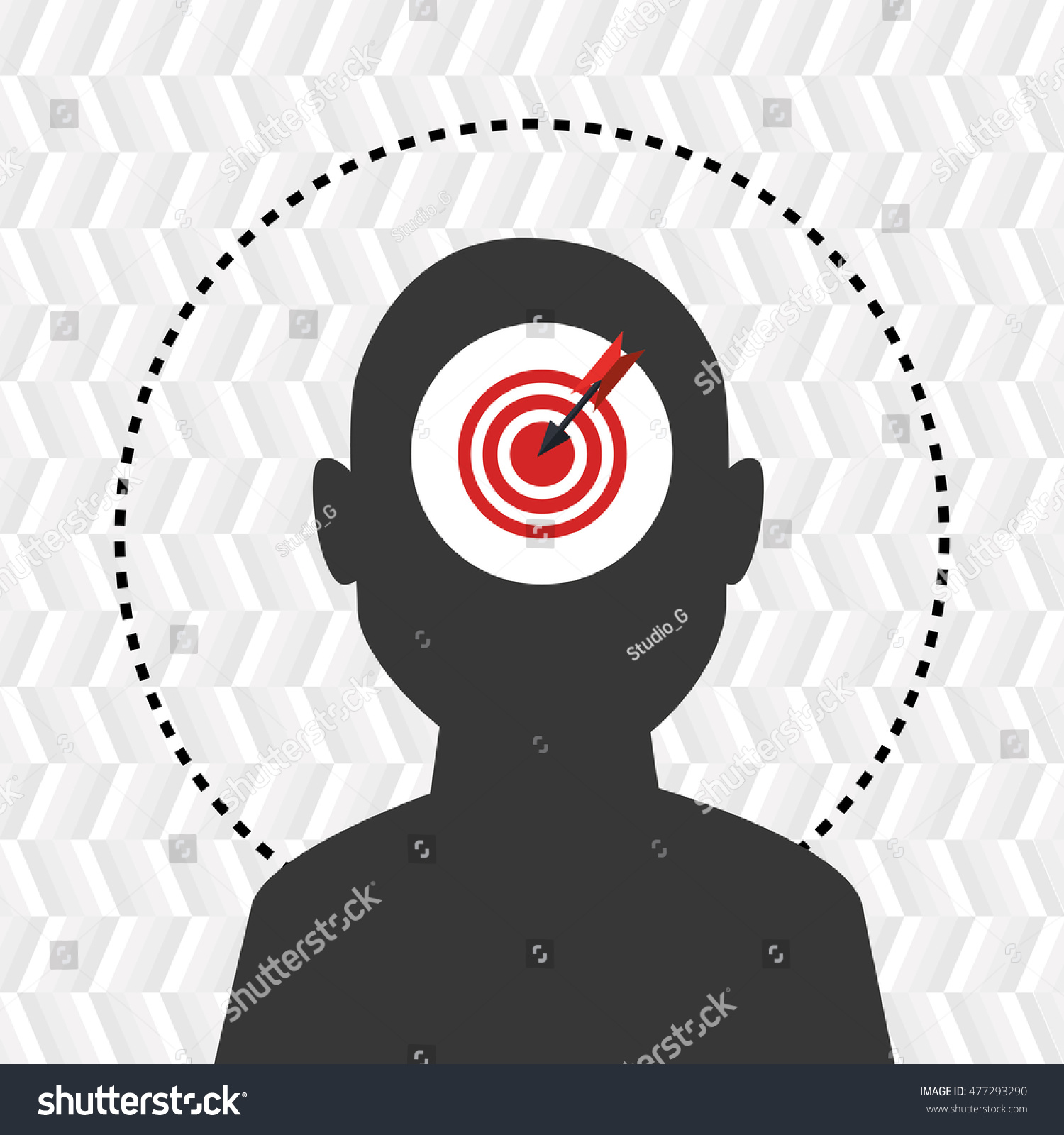 Silhouette Man Target Eps10 Stock Vector (Royalty Free) 477293290 ...