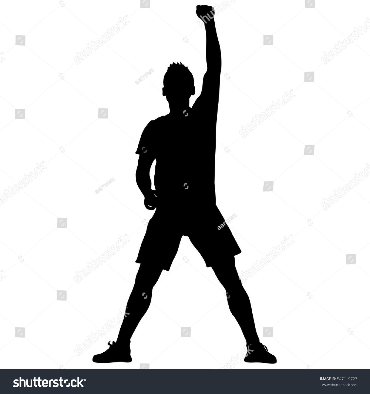 Silhouette Man His Hand Raised Vector Stock Vector (Royalty Free ... Silhouette Man His Hand Raised Vector Stock Vector (Royalty Free ...