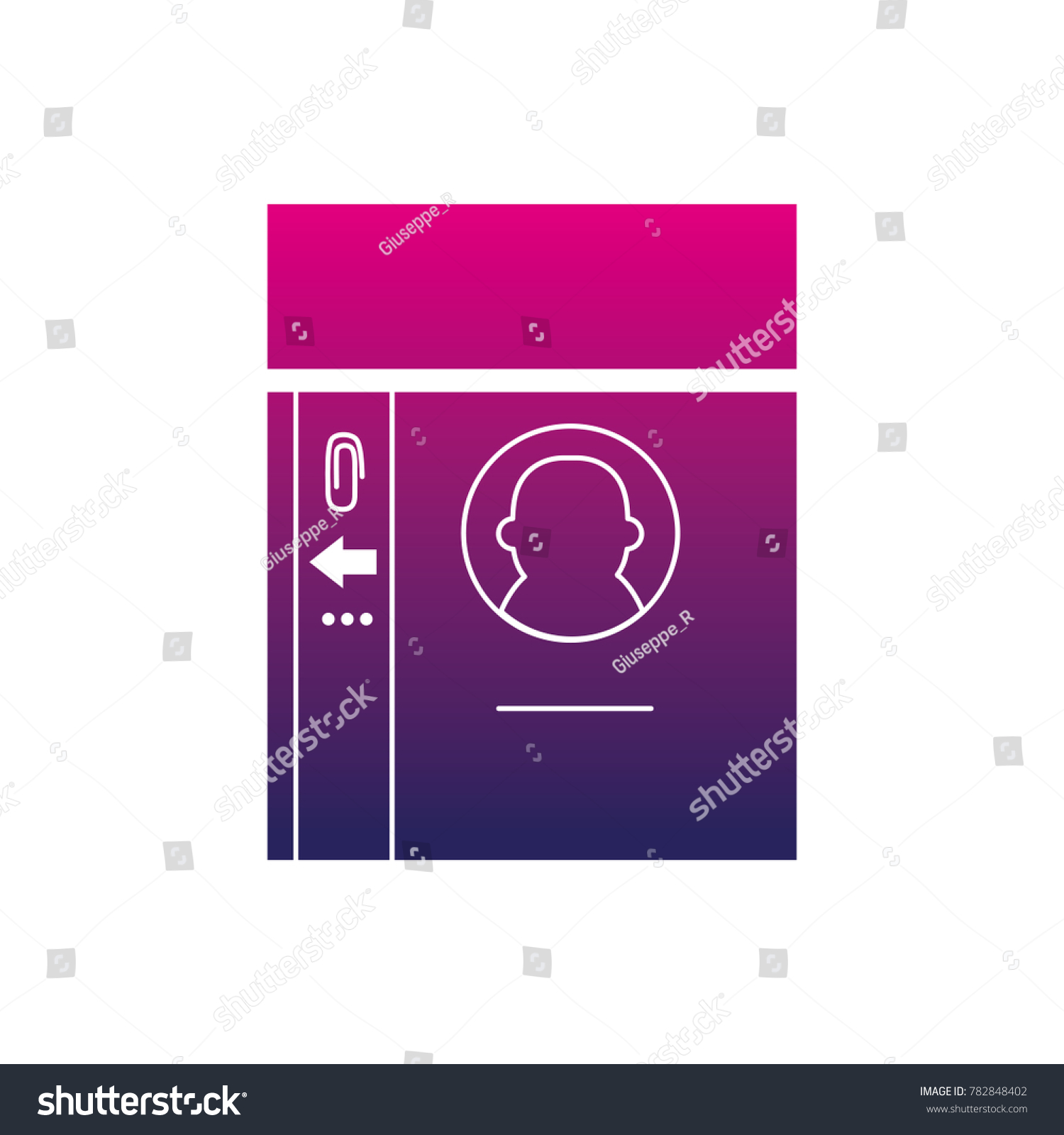 Silhouette Personal Identification Card Access Id Stock Vector (Royalty ...