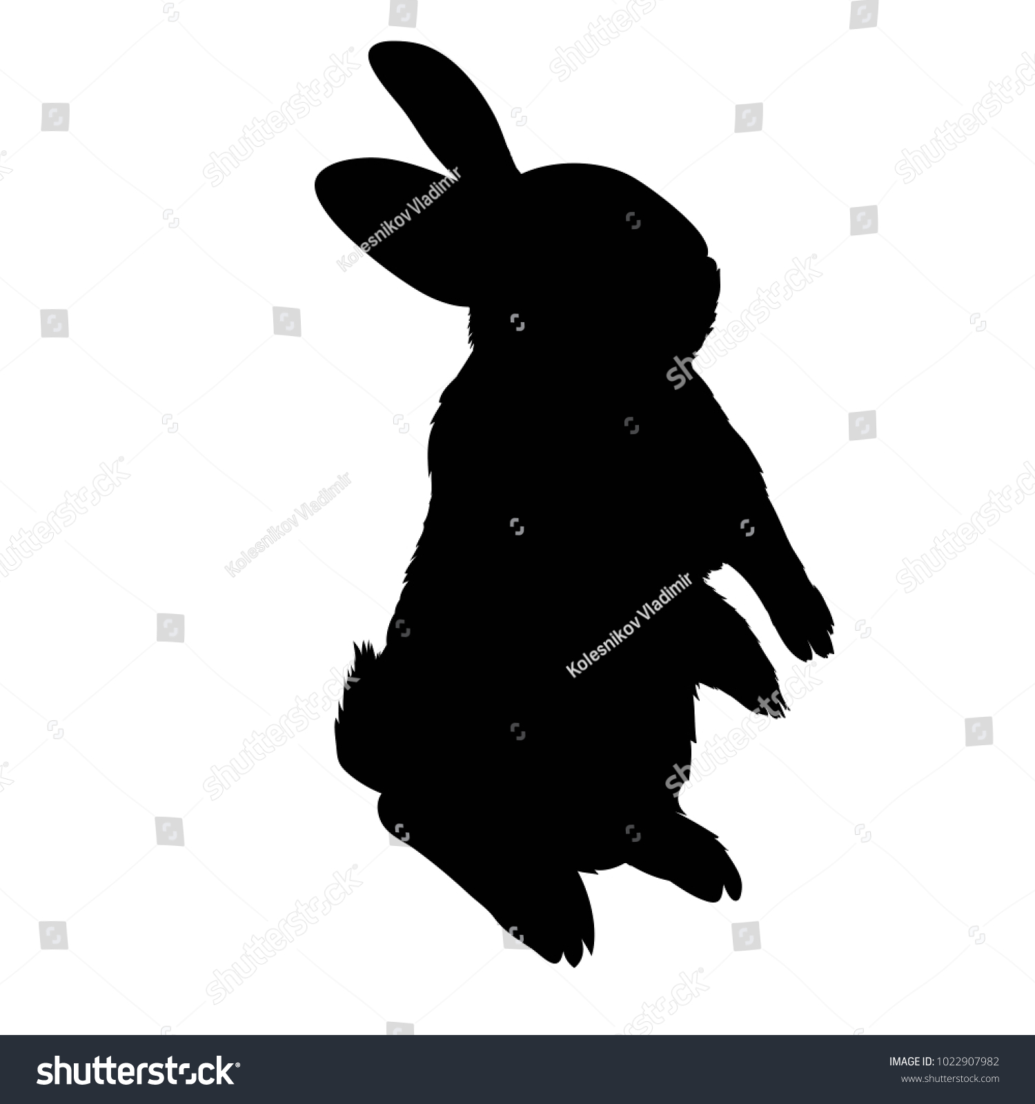 Silhouette Rabbit Vector Illustration Stock Vector (Royalty Free ...