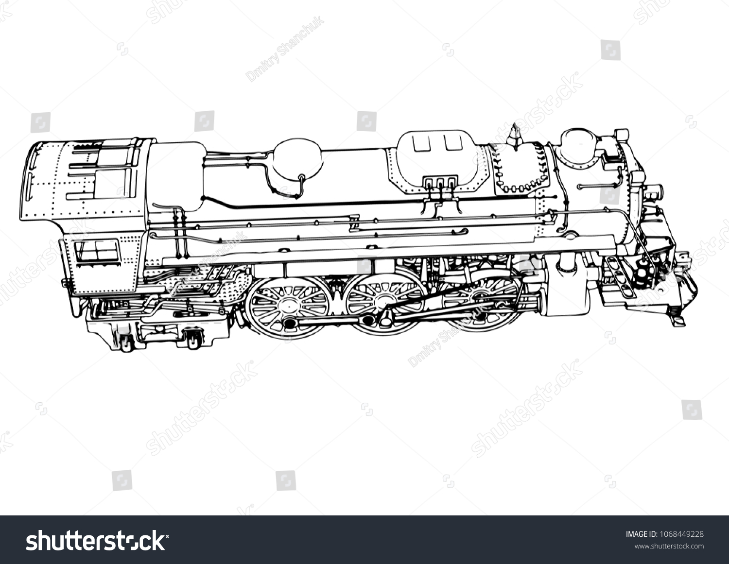 Silhouette Retro Steam Engine Vector: Vector có sẵn (miễn phí bản quyền ...