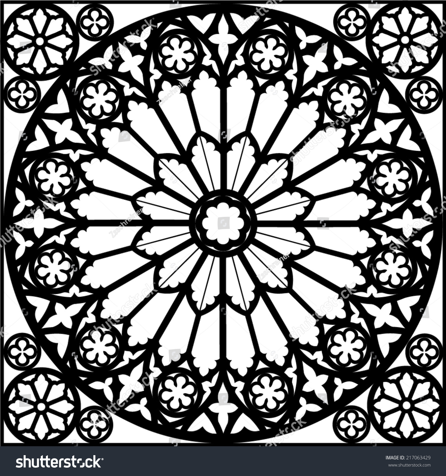 3,042 Church window pattern vector Stock Illustrations, Images ...
