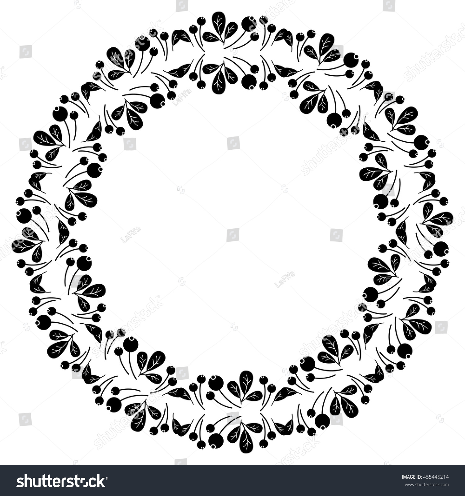 Silhouette Round Frame Vector Clip Art Stock Vector (Royalty Free ...