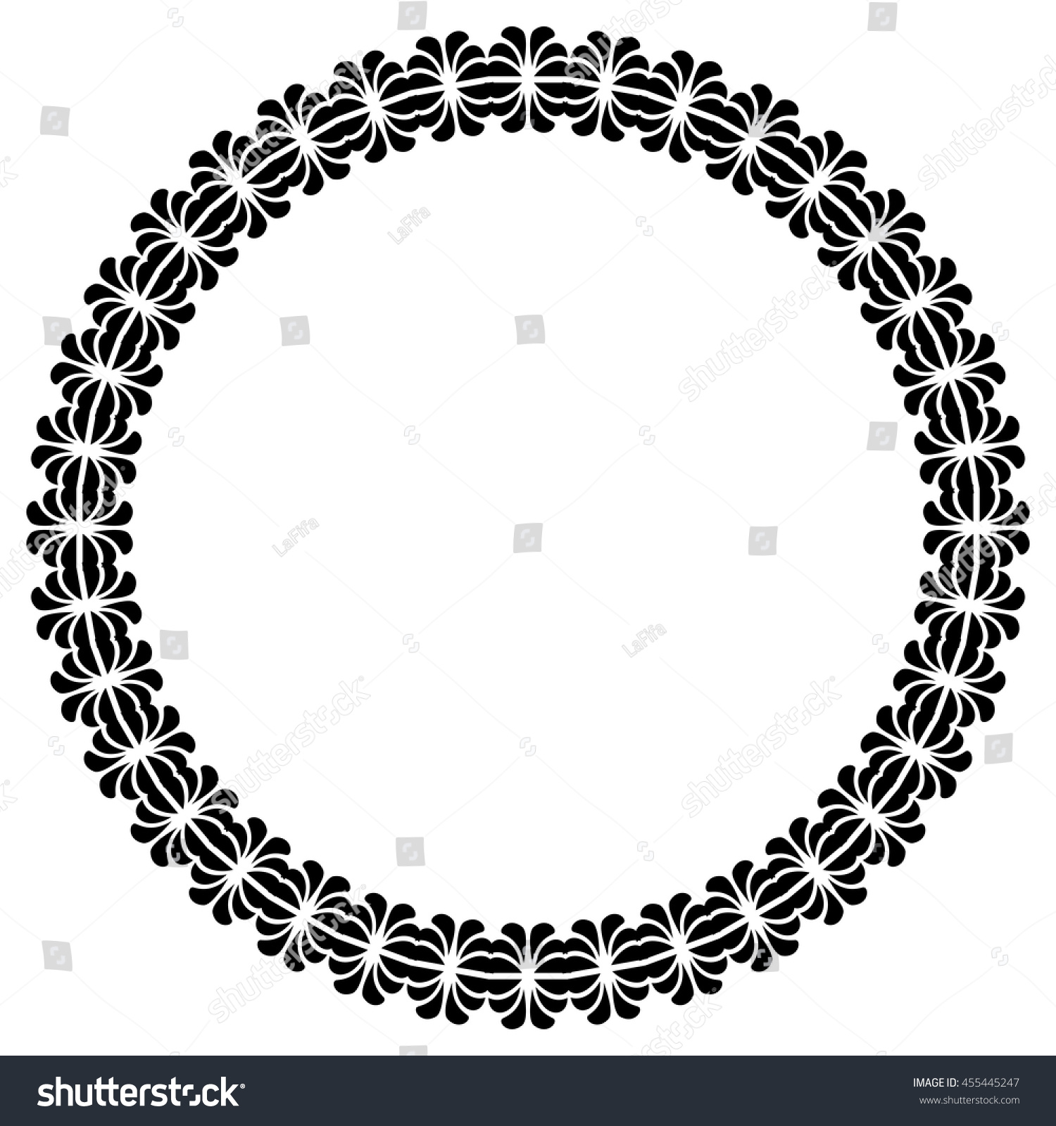 Silhouette Round Frame Vector Clip Art Stock Vector (Royalty Free ...
