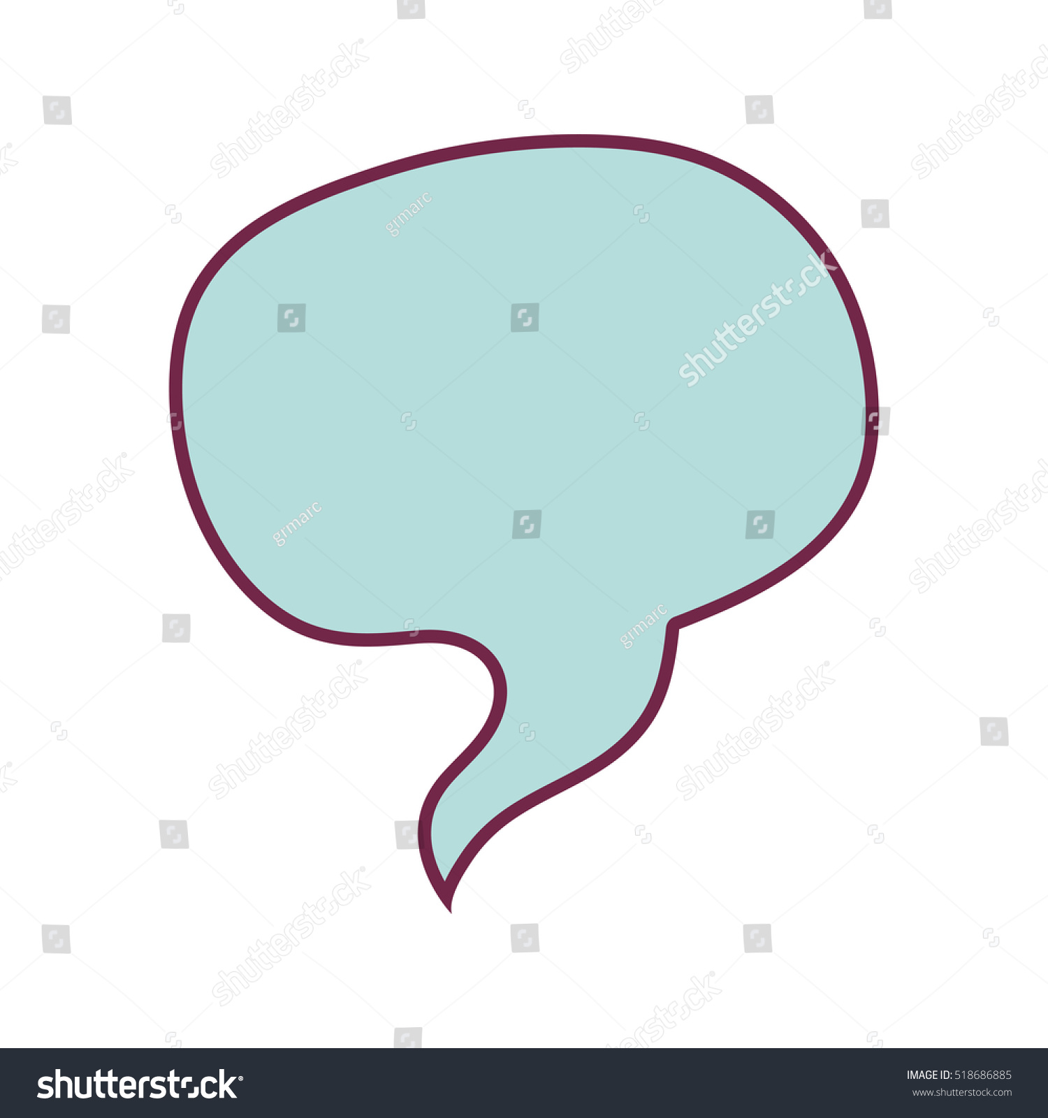 Silhouette Rounded Callout Background Blue Model Stock Vector (Royalty ...