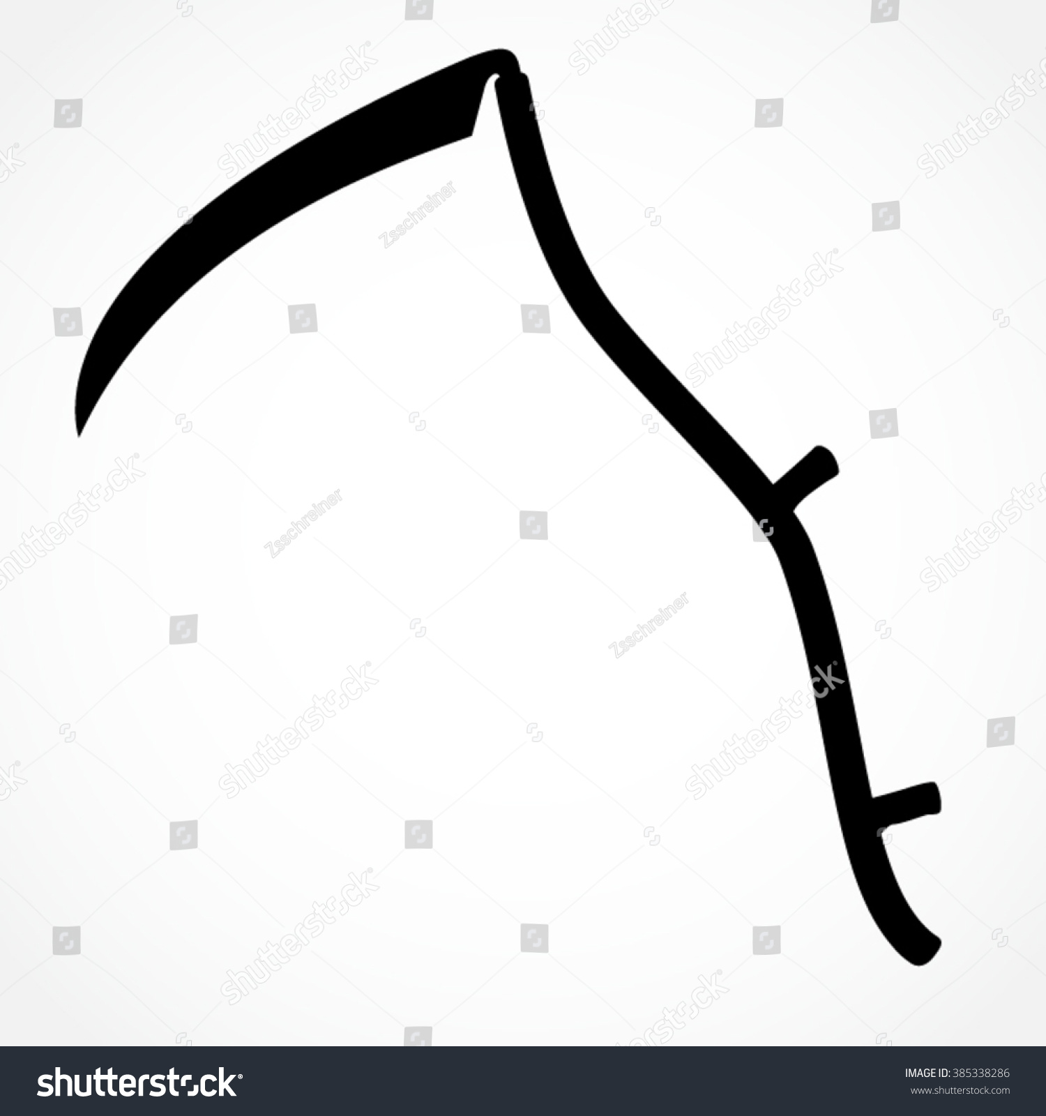 「Silhouette Scythe Vector Illustration Object」のベクター画像素材（ロイヤリティフリー ...