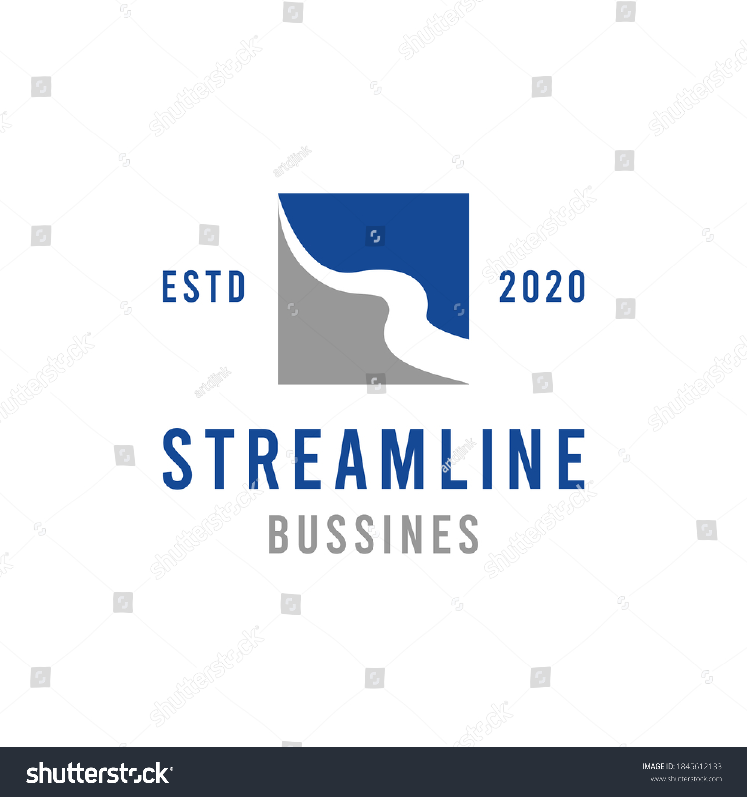 Silhouette Streamline Logo Design Vector: เวกเตอร์สต็อก (ปลอดค่า ...
