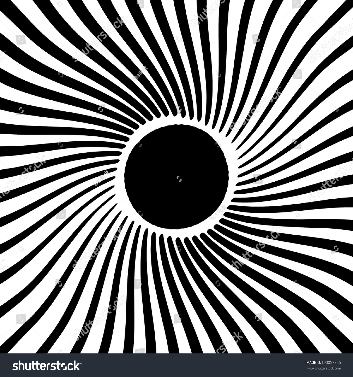 Silhouette Stylish Sun Rays Vector Stock Vector (Royalty Free) 190057856
