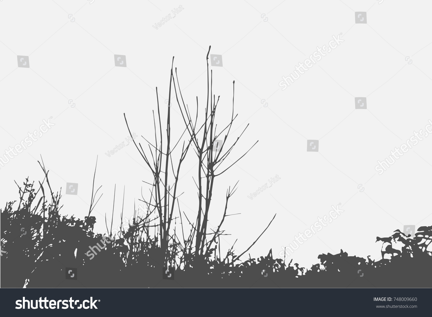 Silhouettes Trees On Subtle Background Tree Stock Vector (Royalty Free ...