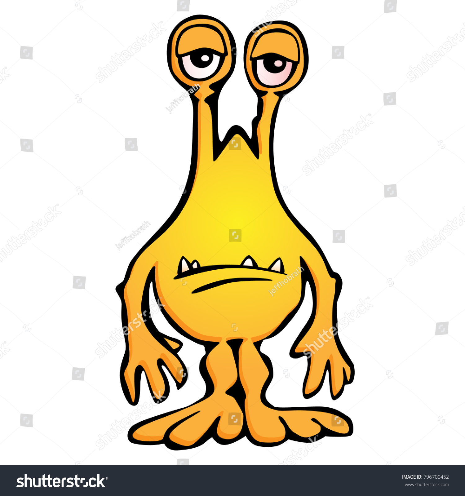 Silly Alien Monster Creature Cartoon Vector Stock Vector (Royalty Free ...