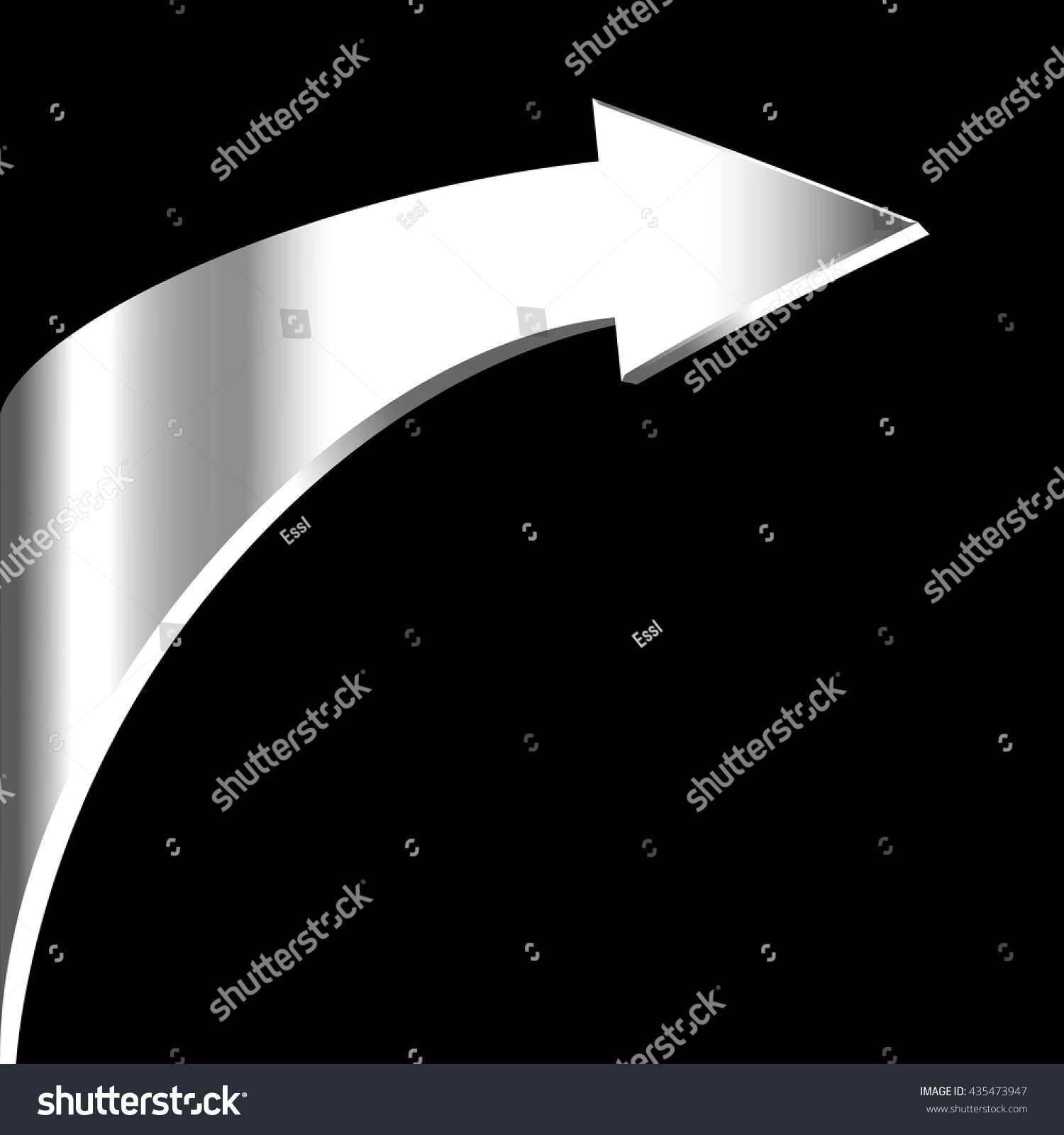 Silver Arrow Neutral Black Background Stock Vector (Royalty Free ...