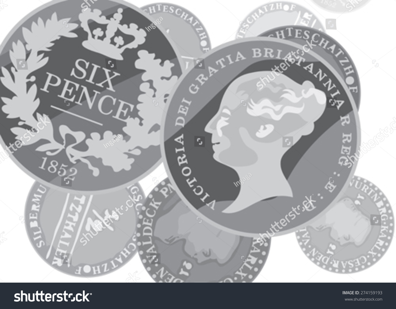 Silver Coin Vector Stock Vector (Royalty Free) 274159193 | Shutterstock