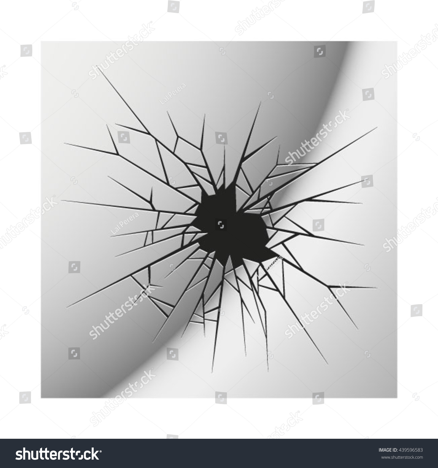 Silver Colored Shattered Glassvector Drawing Stock Vector (Royalty Free ...