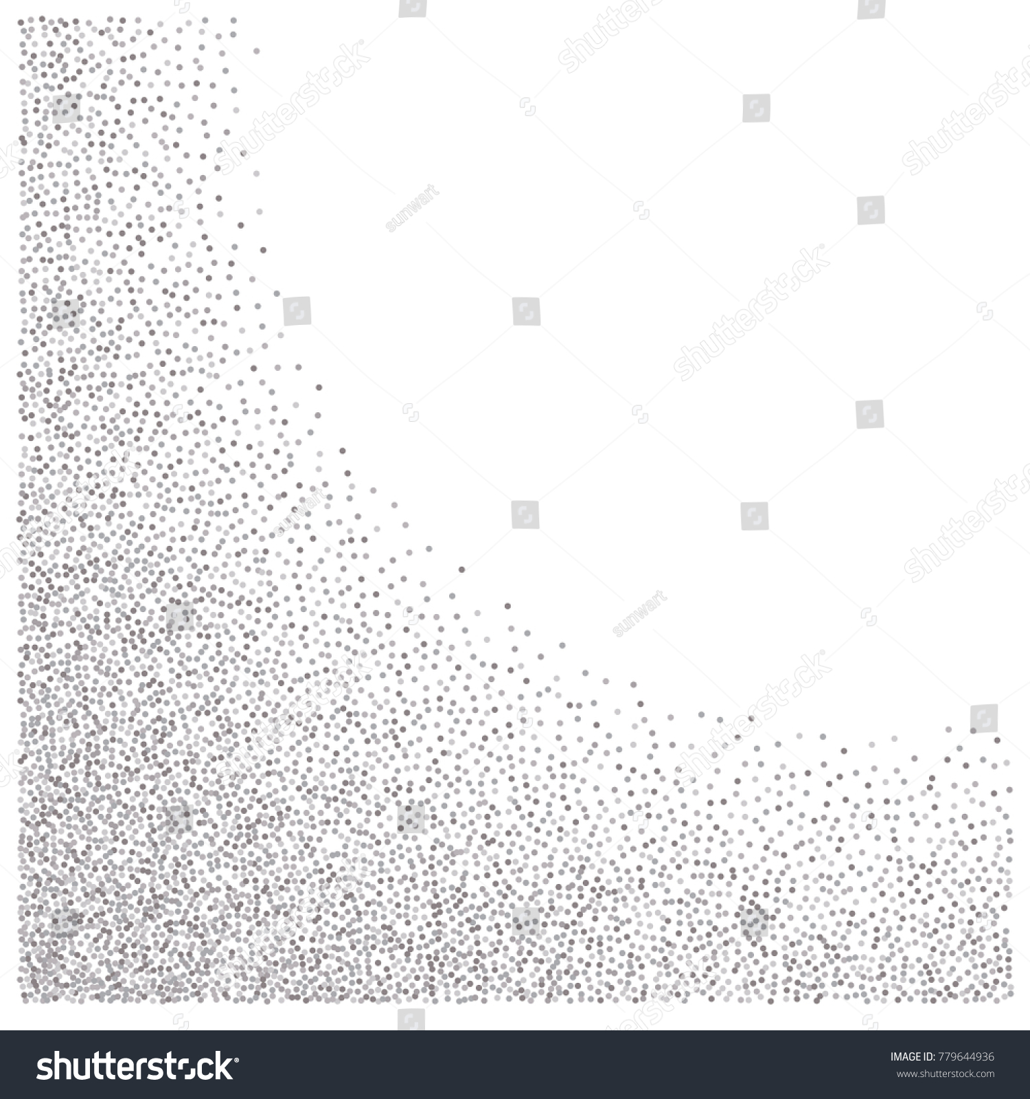 Silver Glitter Corners Frame Border Background Stock Vector (Royalty ...