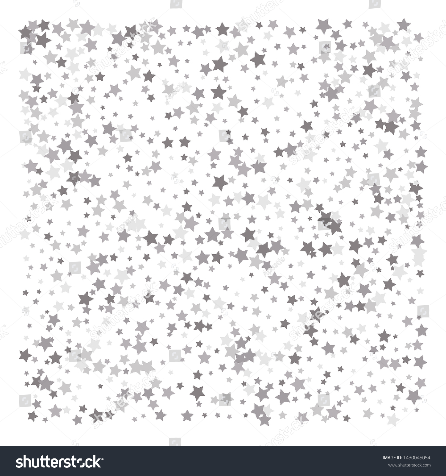 Silver Glitter Falling Stars Silver Sparkle Stock Vector Royalty Free