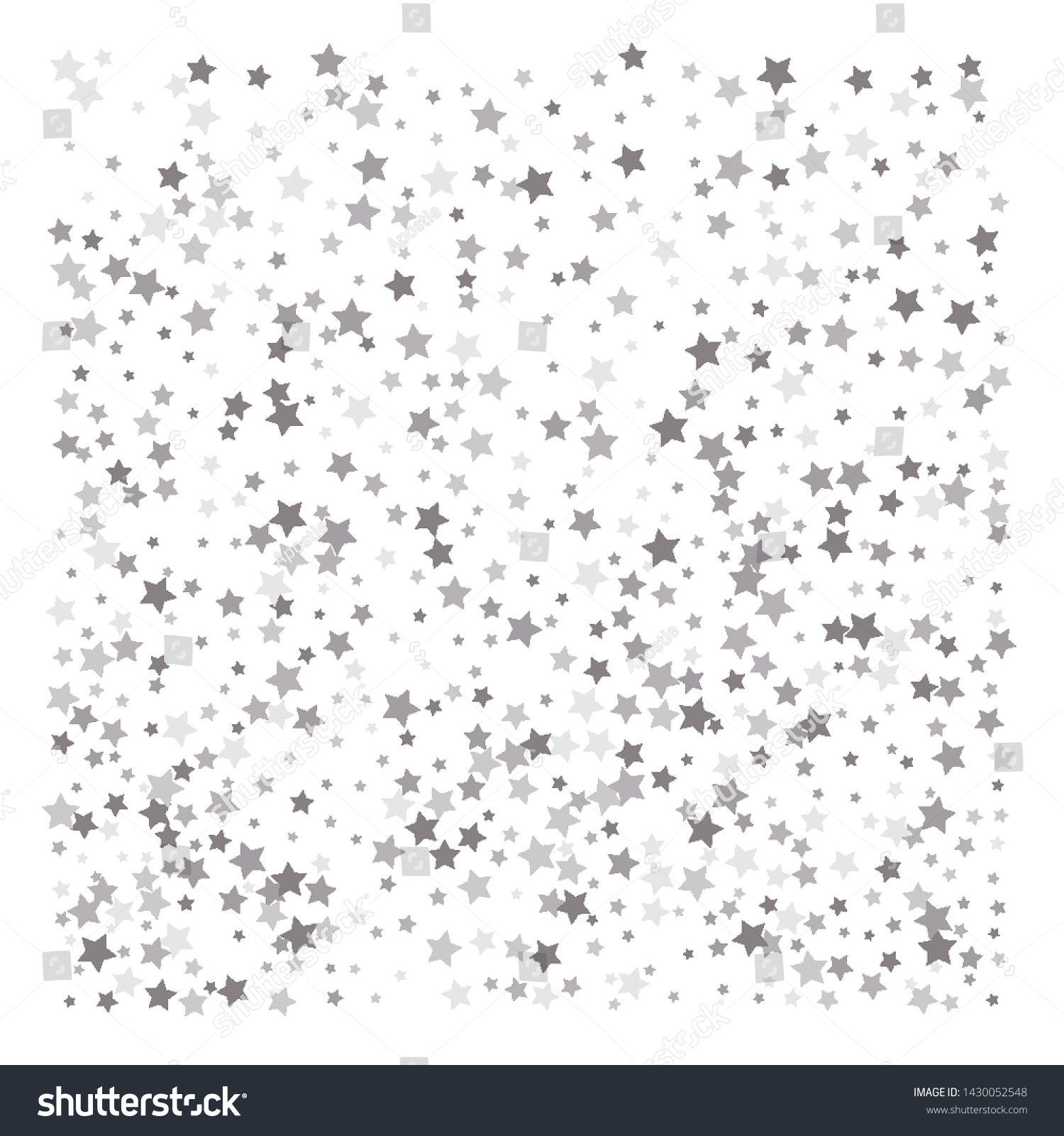 Silver Glitter Falling Stars Silver Sparkle Stock Vector Royalty Free