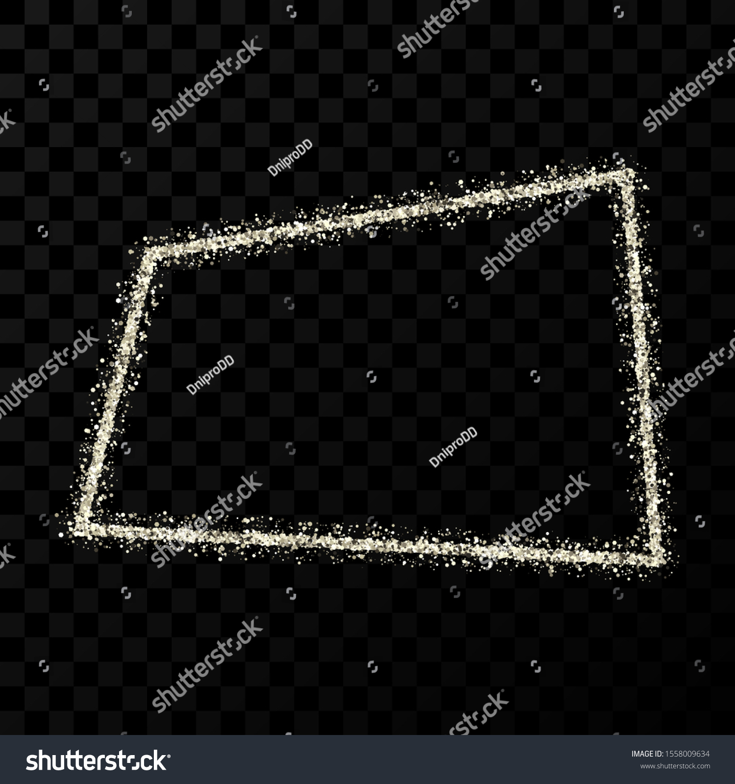 Silver Glitter Frame Rectangle Frame Shiny Stock Vector (Royalty Free ...