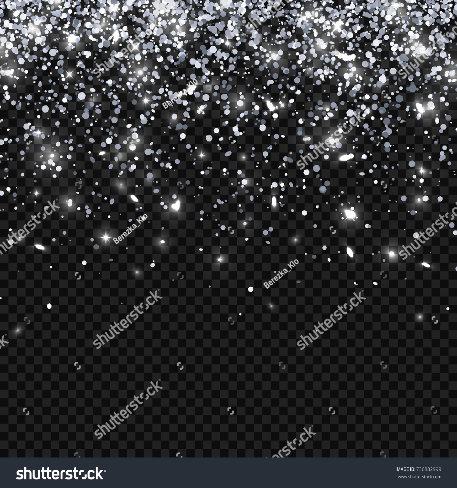 Silver Glitter On Dark Transparent Background: เวกเตอร์สต็อก (ปลอดค่า ...