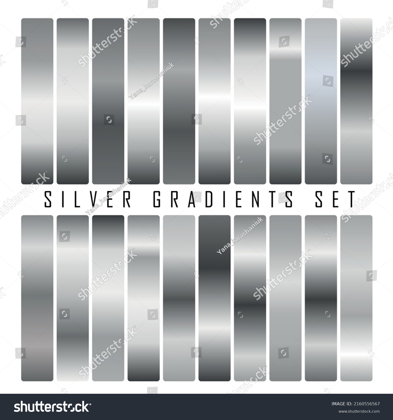 Silver Gradients Set 5000x5000 Px Stock Vector (Royalty Free ...