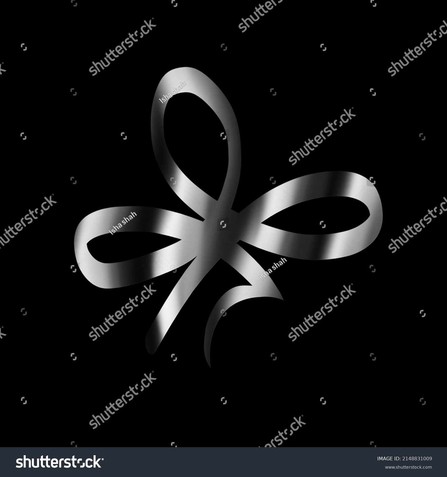 Silver Logo Black Background Stock Vector (Royalty Free) 2148831009 ...