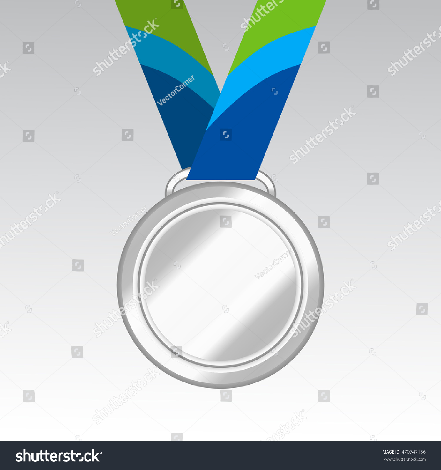 Silver Medal Vector Illustration Stock Vector (Royalty Free) 470747156 ...