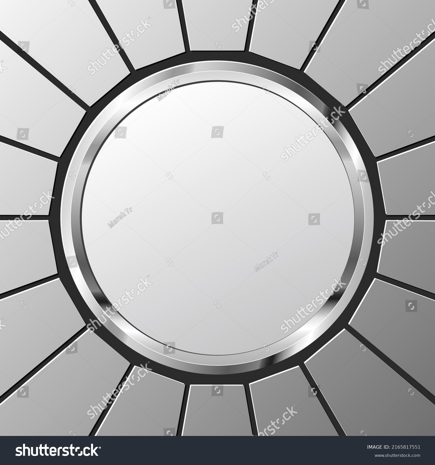 Silver Metallic Background Plate Stock Vector (Royalty Free) 2165817551 ...